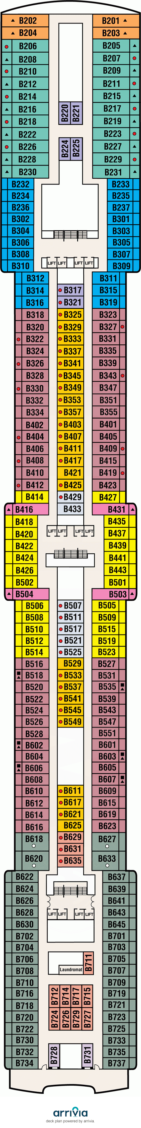 Coral Princess Deck Plans | Baja Deck | What's on Baja Deck on Coral ...