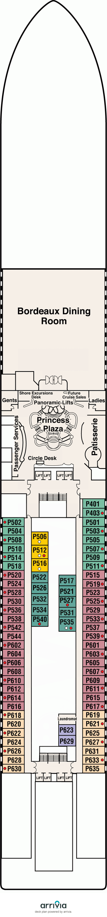 Coral Princess Deck Plans | Plaza Deck | What's on Plaza Deck on Coral ...