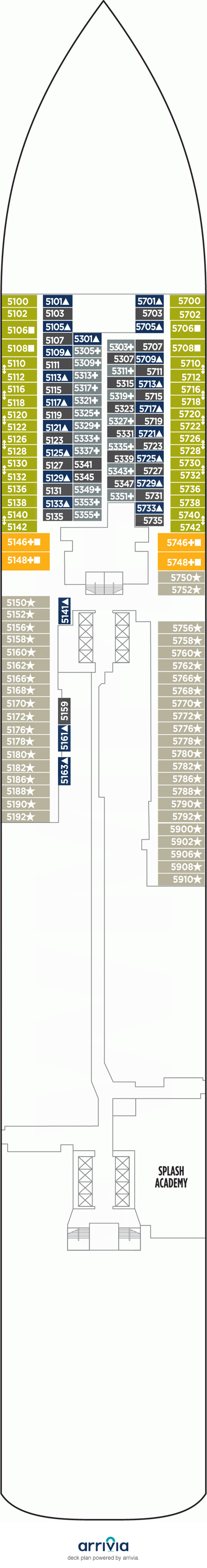 Norwegian Joy Deck Plans | Deck 5 | What's on Deck 5 on Norwegian Joy ...