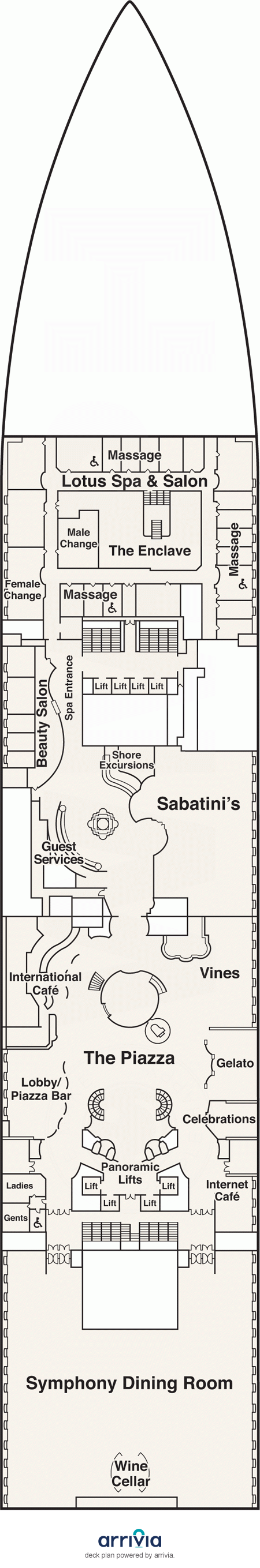 Royal Princess Deck Plans | Plaza Deck | What's on Plaza Deck on Royal ...