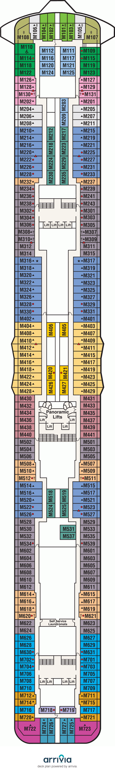 Regal Princess Deck Plans | Marina Deck | What's on Marina Deck on ...